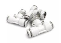 China PB T Shaped Pneumatic Quick Coupling Male Thread Positive Tee Air Connector for sale