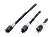 China 1/4 Inch Hex Shank Magnetic Extension Rod 150mm Self-locking Screwdriver Bit Holder CR-V Steel for sale