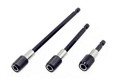 China 1/4 Inch Hex Shank Magnetic Extension Rod 150mm Self-locking Screwdriver Bit Holder CR-V Steel for sale