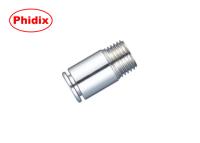 China Insert-Type Pneumatic All-metal Connectors Cylindrical Exagonal Socket External Thread Fittings for sale
