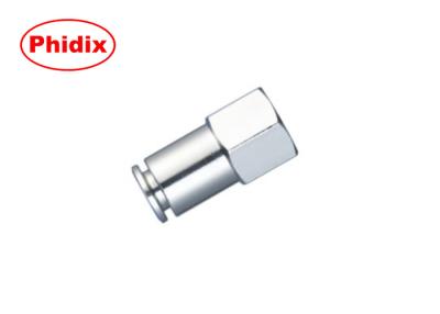 China Insert-Type Pneumatic Union Internal Thread Fittings 1.6Mpa Brass Nickel Plated for sale