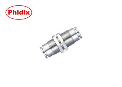 China Insert-Type Pneumatic All-metal Connectors Union Bulkhead Thread Fittings for sale