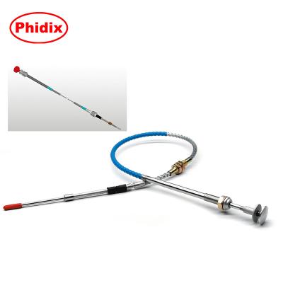 China Phidix Button-Locking Throttle Control Cable 1-3 Inch Travel Heavy Duty for sale