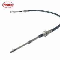 China Heavy Duty Push Pull Control Cable Assembly Threaded End U Fork 1000mm Stroke for sale