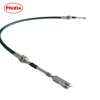 China Heavy Duty Push Pull Control Cable Assembly Threaded End U Fork 1000mm Stroke for sale