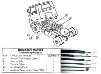 China Durable Gear Shift Control Cable 12mm Stroke Truck Bus Spare Parts Mechanical Cable for sale