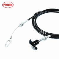China Mechanical Control Cable With Plastic T- Handle And Snap Hook For Industrial & Lawn Equipment for sale
