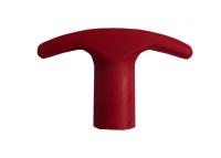 China Red Cable End Fittings Push-Pull Control Head for Engine Shut Down - 50 lb Load Capacity, 3 Inch Travel for sale