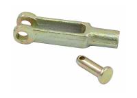 China SS Parking Brake Cable 10-32 Thread Female Clevis End with 3/16 Inch Pin Zinc Plated for sale