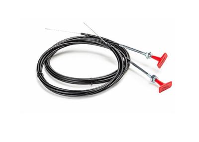 China Red T-Handle Control Cable Assembly 1700mm for Throttle & Regulating Valve with Solderless Nipple for sale