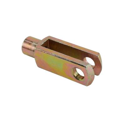 China Clevis 3/8-24 Thread Cable End Fitting Low Carbon Steel Nickel Plating 3/8 Pin 2.5 Inch for sale