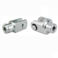China Low Resistance Push Pull Cable End Fittings Steel Clevis Thread 1/4 - 28 RH U Fork for sale