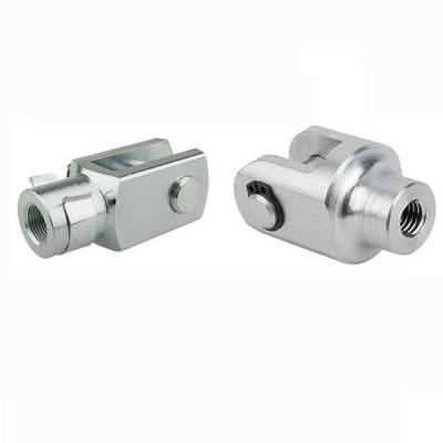 China Low Resistance Push Pull Cable End Fittings Steel Clevis Thread 1/4 - 28 RH U Fork for sale