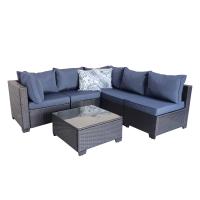 China Factory Wholesale Free Combination Rattan Coffee Table and Chairs Set Garden Outdoor Furniture Steel Wicker Sofa Sets for sale