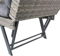 China Factory Wholesale Garden Furniture Outdoor Wicker Rattan Furniture Functional Lounge Chair Armrest Movable Garden Bench for sale