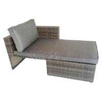 China Factory Cheap Concise Style Outdoor Garden Leisure Patio Furniture Set Rattan Wicker Corner Sofa Chair and Coffee Table for sale