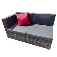 China Furniture Wholesaler Outdoor Living Seating Sectional Poly Rattan Wicker Garden Sofa Storage Conversation Patio Corner Set for sale