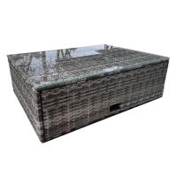 China Furniture Wholesaler Outdoor Living Seating Sectional Poly Rattan Wicker Garden Sofa Storage Conversation Patio Corner Set for sale