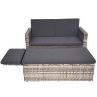 China Furniture Wholesaler Outdoor Living Seating Sectional Poly Rattan Wicker Garden Chair China Customized Love Chair and Bench for sale
