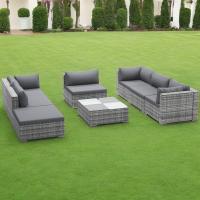 China Wholesale Wicker Outdoor Sectional Lounge Set Rattan Outdoor Furniture Conversation Leisure Sofa Set for sale