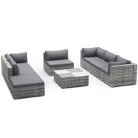 China Wholesale Wicker Outdoor Sectional Lounge Set Rattan Outdoor Furniture Conversation Leisure Sofa Set for sale
