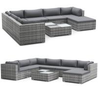 China Wholesale Wicker Outdoor Sectional Lounge Set Rattan Outdoor Furniture Conversation Leisure Sofa Set for sale