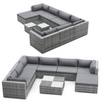 China Wholesale Wicker Outdoor Sectional Lounge Set Rattan Outdoor Furniture Conversation Leisure Sofa Set for sale