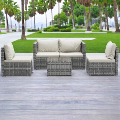 China Furniture Wholesaler Outdoor Living Seating Sectional Poly Rattan Wicker Free Combination  Garden Sofa for sale