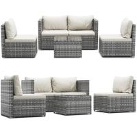 China Furniture Wholesaler Outdoor Living Seating Sectional Poly Rattan Wicker Free Combination  Garden Sofa for sale
