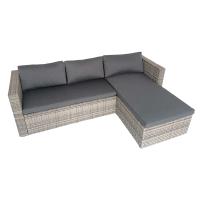 China Garden Furniture Outdoor Low Price Wicker Garden Outdoor Plastic Rattan Sofa With Chaise Lounge for sale