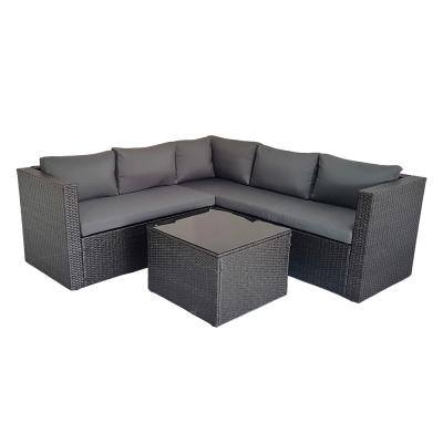 China Inexpensive Outdoor Sofas Rattan Wicker Patio Garden Sofa Set Furniture for sale