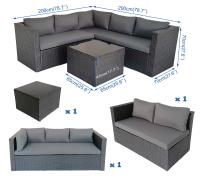 China Inexpensive Outdoor Sofas Rattan Wicker Patio Garden Sofa Set Furniture for sale