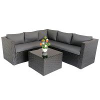 China Inexpensive Outdoor Sofas Rattan Wicker Patio Garden Sofa Set Furniture for sale