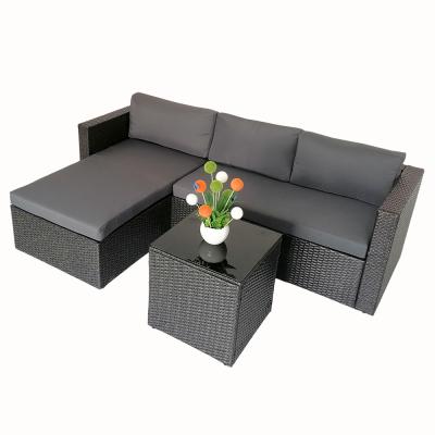 China Factory Hot Sale High Quality Good Price PE Wicker Sofa Set Indoor Outdoor Rattan Wicker Garden Furniture for sale