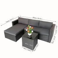 China Factory Hot Sale High Quality Good Price PE Wicker Sofa Set Indoor Outdoor Rattan Wicker Garden Furniture for sale