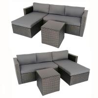 China Factory Hot Sale High Quality Good Price PE Wicker Sofa Set Indoor Outdoor Rattan Wicker Garden Furniture for sale