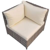 China Set of 5 Garden Leisure Sofa Set PE Wicker Steel Frame Hand Weaving Garden Furniture for sale