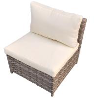 China Set of 5 Garden Leisure Sofa Set PE Wicker Steel Frame Hand Weaving Garden Furniture for sale