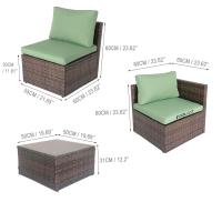 China Mini Size Cheap Price Metal Frames High Quality Wicker Leisure Conversation Rattan Furniture for sale