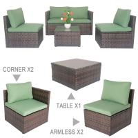 China Mini Size Cheap Price Metal Frames High Quality Wicker Leisure Conversation Rattan Furniture for sale