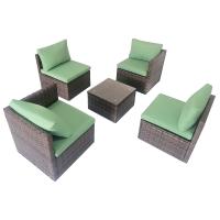 China Mini Size Cheap Price Metal Frames High Quality Wicker Leisure Conversation Rattan Furniture for sale