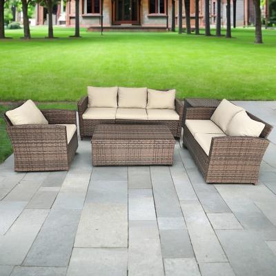 China Hot Sell 5 Pieces All Weather Cheap Patio Furniture Set Garden Sofas for Outdoor Leisure Conversation Set for sale