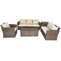 China Hot Sell 5 Pieces All Weather Cheap Patio Furniture Set Garden Sofas for Outdoor Leisure Conversation Set for sale