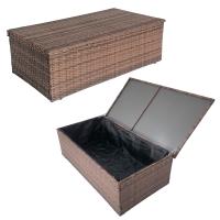 China Popular 5pcs Garden Furniture Set Outdoor PE Wicker Rattan Sofa With Storage Box for sale