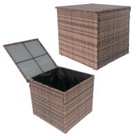 China Popular 5pcs Garden Furniture Set Outdoor PE Wicker Rattan Sofa With Storage Box for sale