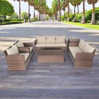China Factory Best Seller 7 Seat Patio Furniture Set Rattan Sofa Sets Indoor Outdoor Use Garden Furniture With Storage Table for sale