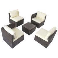 China Mini Size Cheap Price Metal Frames High Quality Wicker Leisure Conversation Garden Furniture for sale
