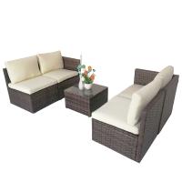 China Mini Size Cheap Price Metal Frames High Quality Wicker Leisure Conversation Garden Furniture for sale