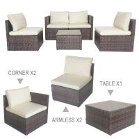 China Mini Size Cheap Price Metal Frames High Quality Wicker Leisure Conversation Garden Furniture for sale