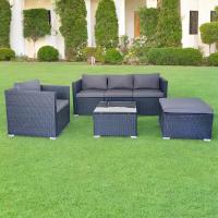 China 2026 Hot Factory Hot Sale Made in China Patio Balcony Bistro Knock Down Steel Frame Set of 4 Rattan Garden Conversation Sofas for sale